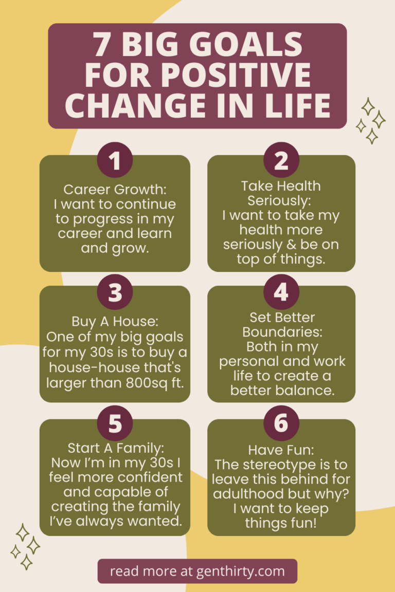 Big Goals For My 30s To Positively Change My Life - GenThirty